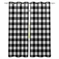 Black White Plaid Blackout Curtains 96 Inches Long, Modern Simple ...