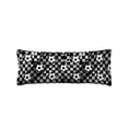 Black White Plaid Footballs Body Pillow Cover 20 x 60 Inch Decorative ...
