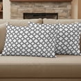 Black White Plaid Pillow Covers Set of 2, Abstract White Morocco ...