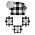 Black White Plaid Round Table Placemats Set of 2 Wedge Placemats ...