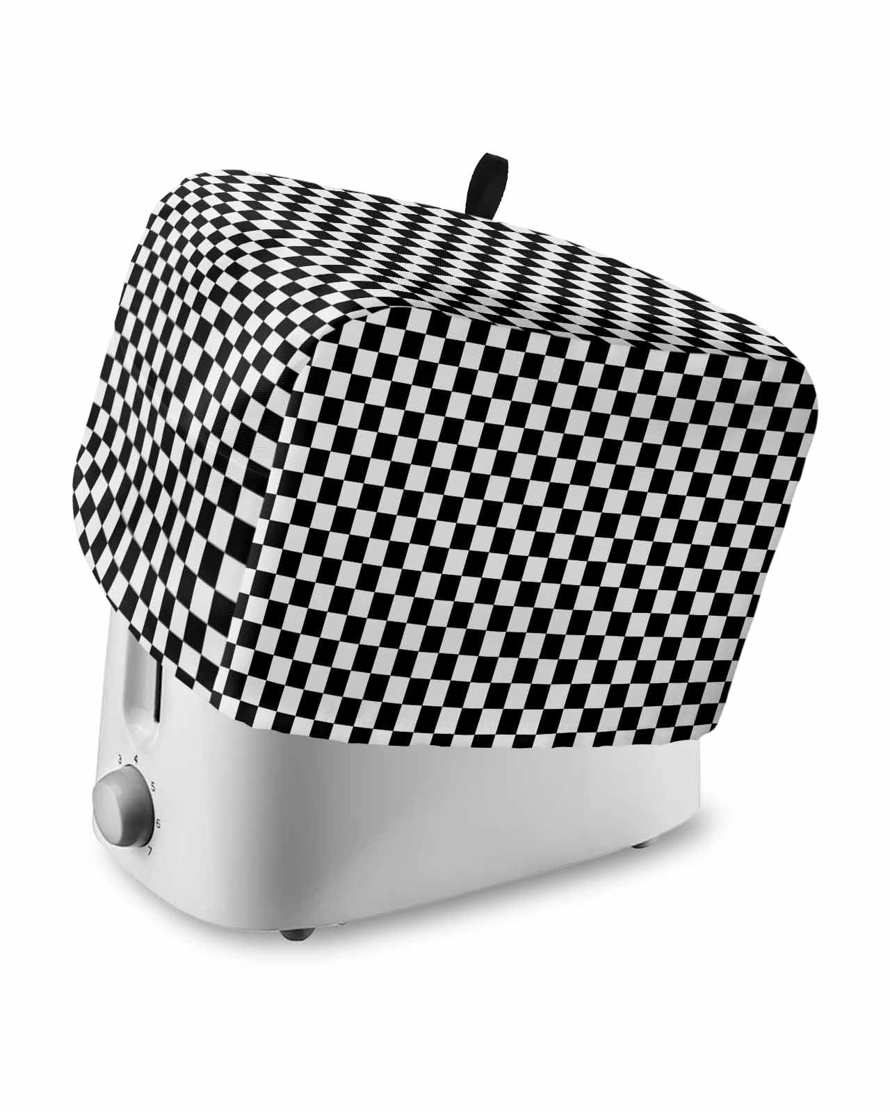 Black White Plaid Toaster Cover 2 Slice, Small Kitchen Appliance Covers ...
