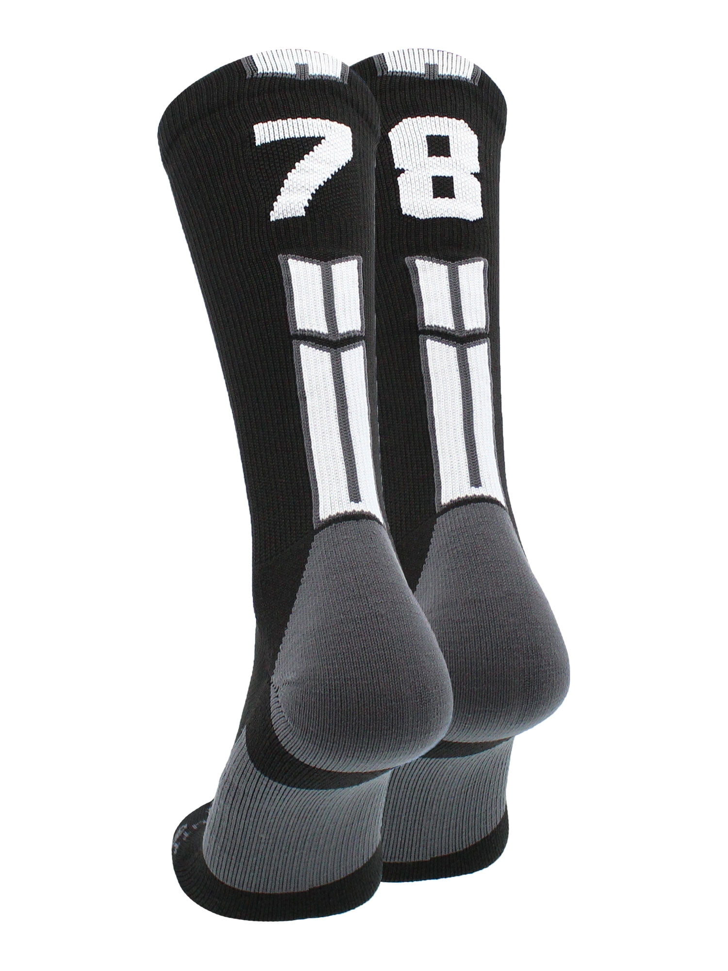Black/White Player Id Crew Number Socks (#78, Small) - Walmart.com