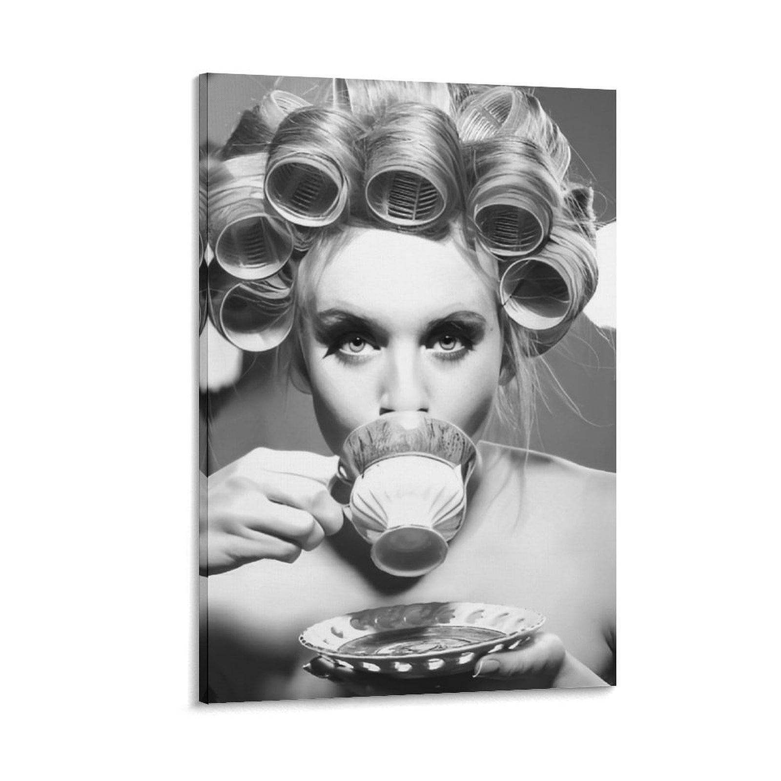 Black And White Poster Retro Hair Styling Idea Vintage Poster Hair ...