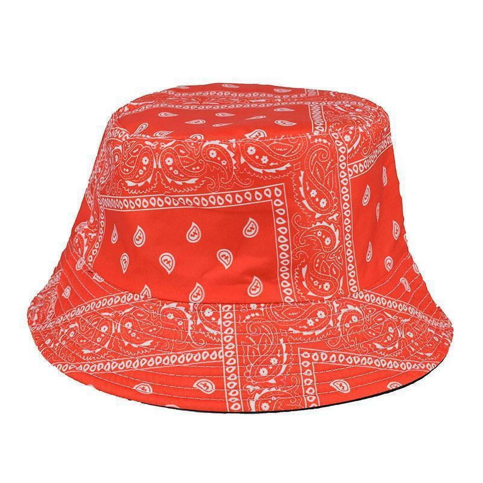 Black White Red Blue Bandana Paisley Hat Hip Hop Men Women Fisherman ...