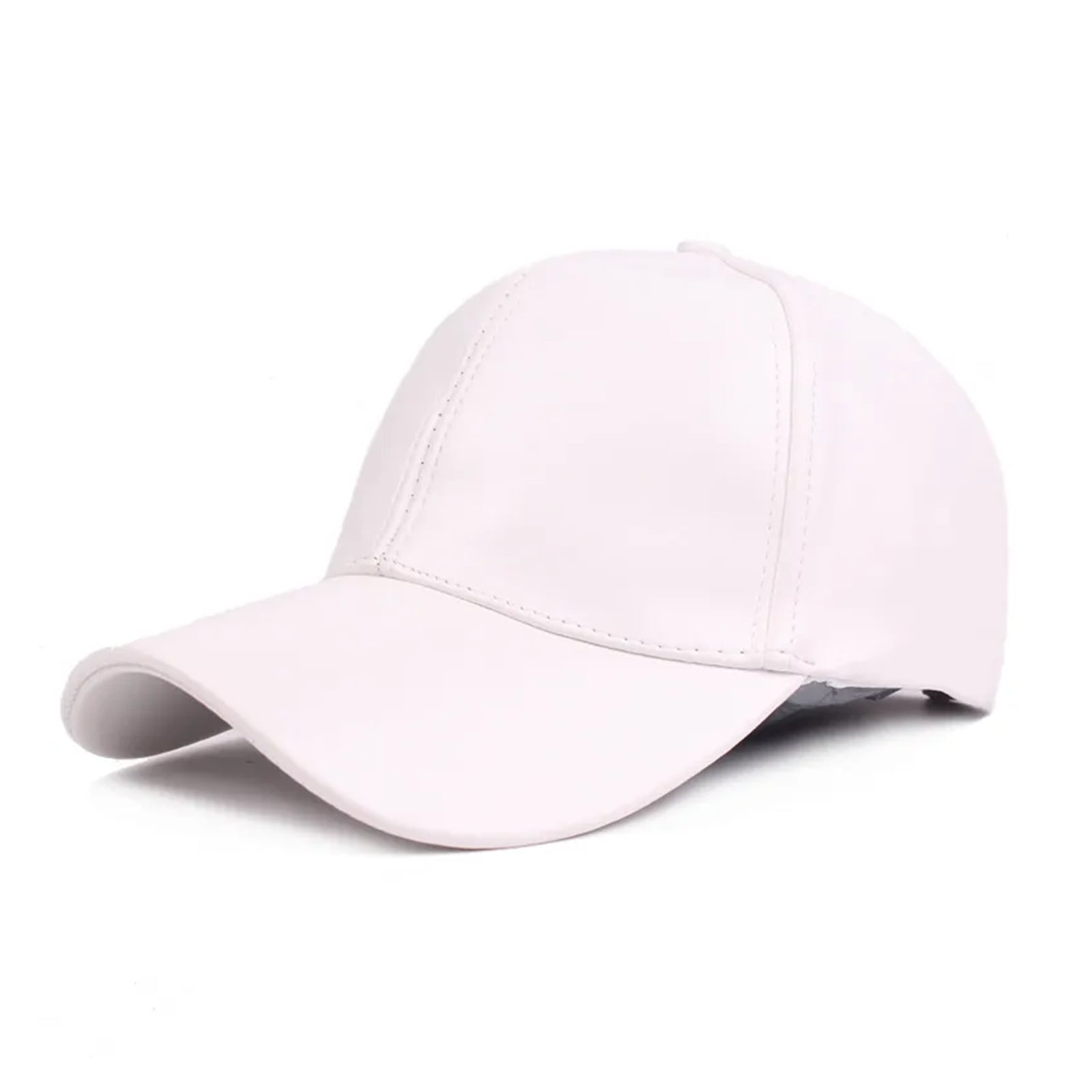 Black White Red PU Leather Hat For Women Men Spring Baseball Caps Unisex Hip Hop Cap Custom Bone ...