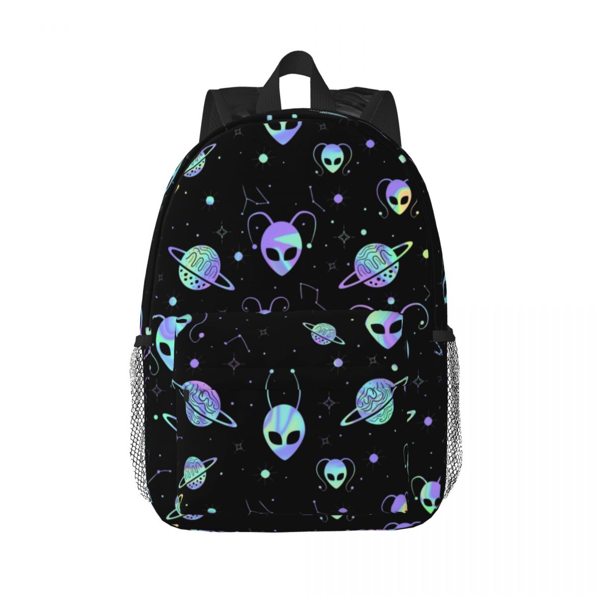Black White Roswell Aliens Science Fiction Pattern Art Laptop Backpack ...