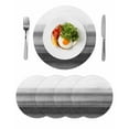 Black And White Round Table Placemats set of 4, Abstract Modern Brush ...