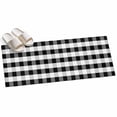 Black White Runner Rugs 2x6ft Grey Buffalo Plaid Texture Washable Rug ...
