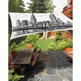 Black White Skyscraper Sun Shade Sail 8'X10' Modern Hand-drawn Style ...