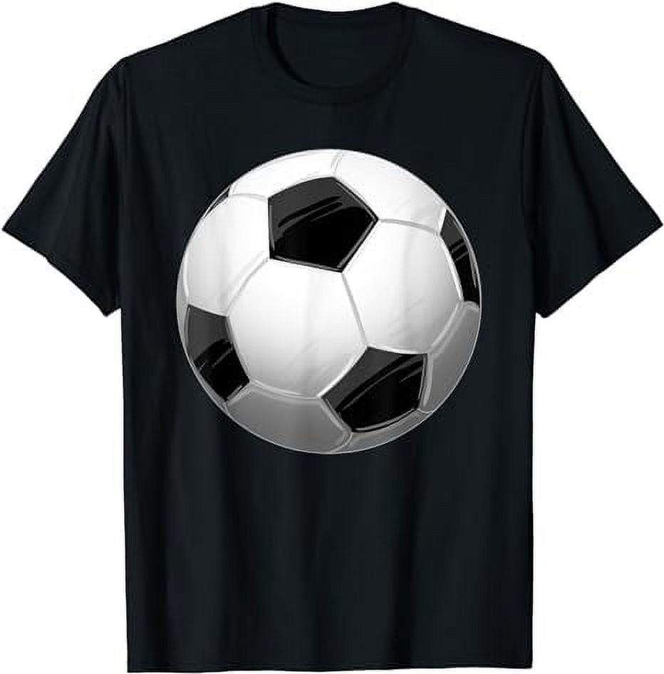 Black White Soccer Ball Cool Sports Football Player Gift T-Shirt ...
