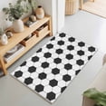 Black White Soccer Skin Rectangle Area Rug 2x3ft,Living Room Rug Non ...