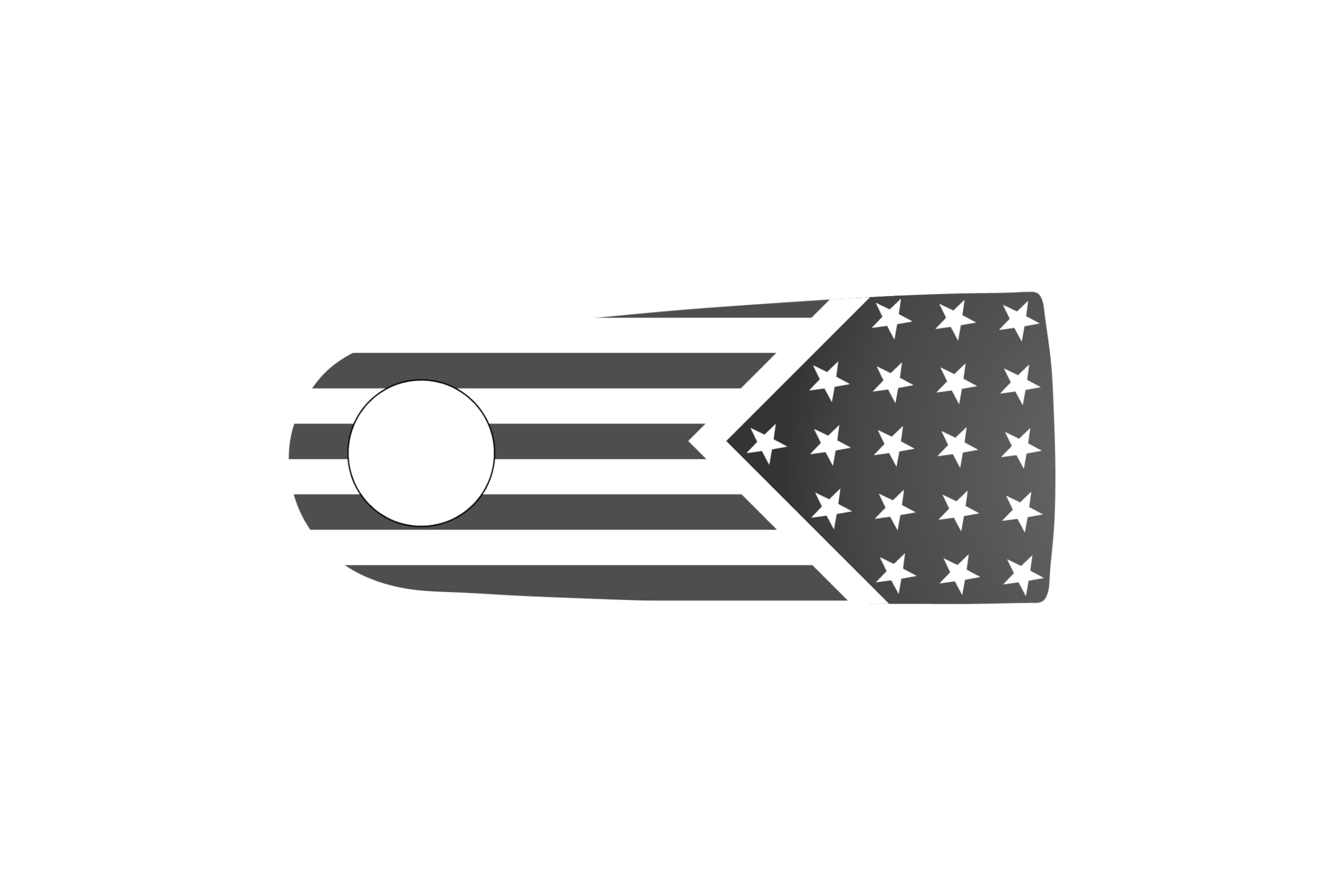 Black & White Stars and Stripes American Flag Air Cleaner Cover Insert ...