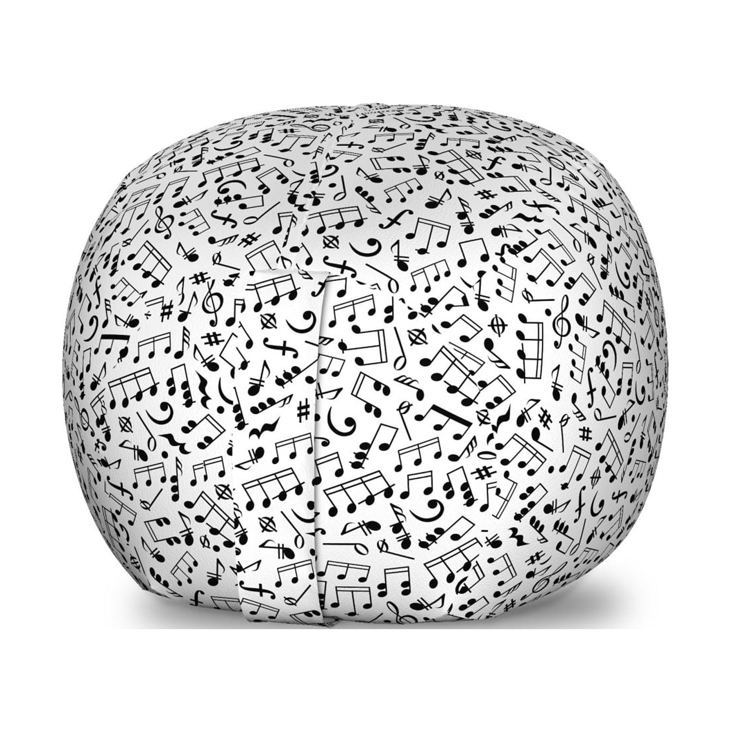 Black and White Storage Toy Bag Chair, Musical Composition with Notes ...