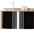 Black White Stripe Cabinet Curtains 28"W x 51"L,Dustproof Sink Skirt ...