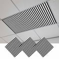 Black White Stripe Fluorescent Light Covers, Modern Minimalist ...