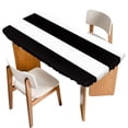 Black and White Stripe Pattern Fitted Rectangle Tablecloth 32" x 72 ...