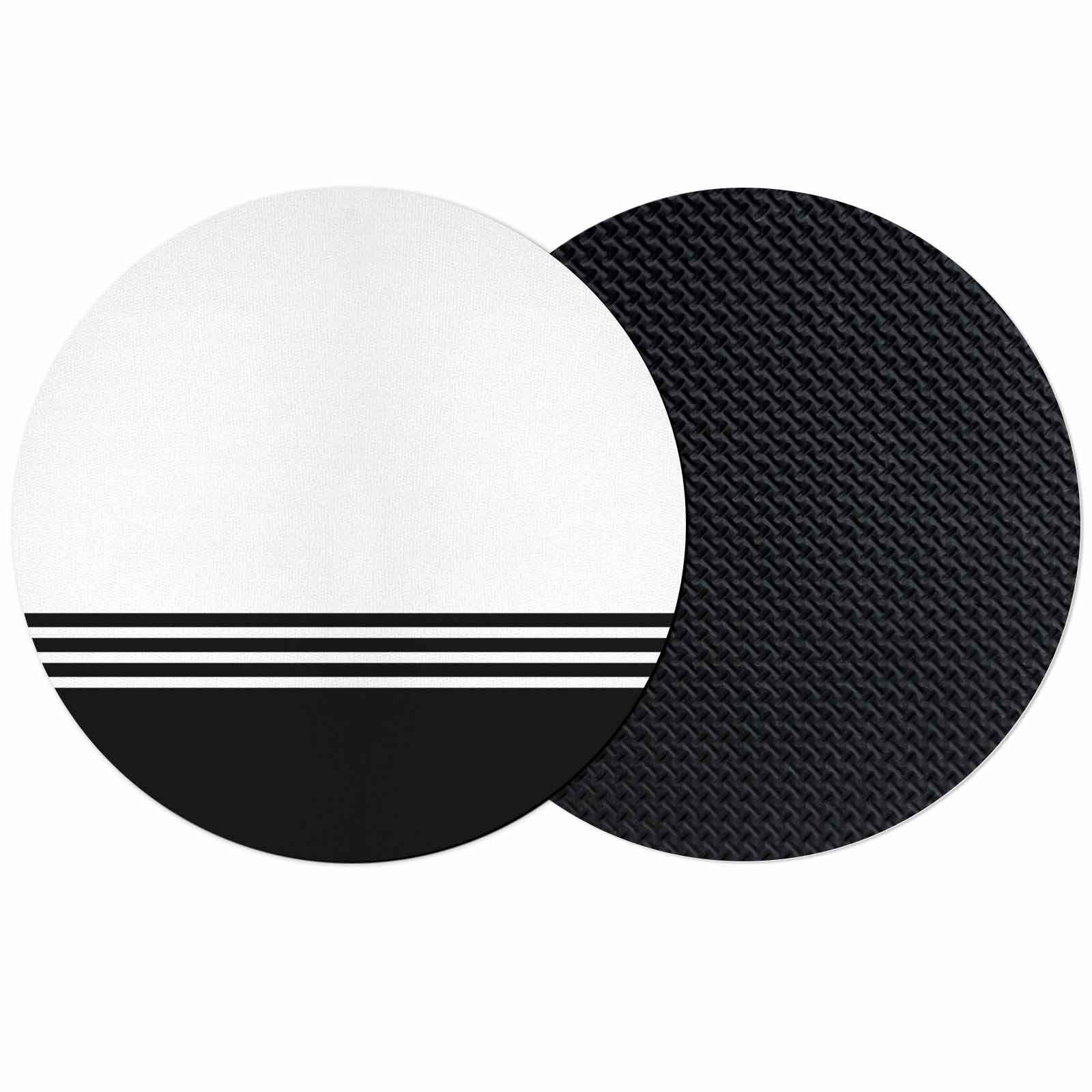 Black White Striped Coasters Set of 2, Soft Absorbent Coasters for ...