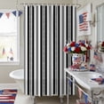 Black and White Striped Geometric Shower Curtain for Bathroom ...
