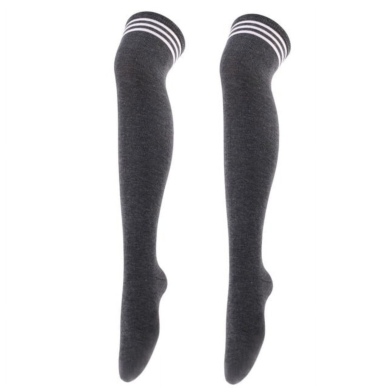 Black White Striped Long Socks Women Over Knee Thigh High Socks Over The Knee Stockings For