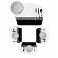 Black White Striped Round Table Placemats Set of 2 Wedge Placemats ...