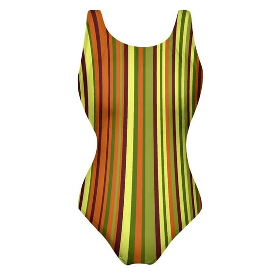Black White Striped Swimsuit Abstract Lines Push Up Swimwear One Piece ...