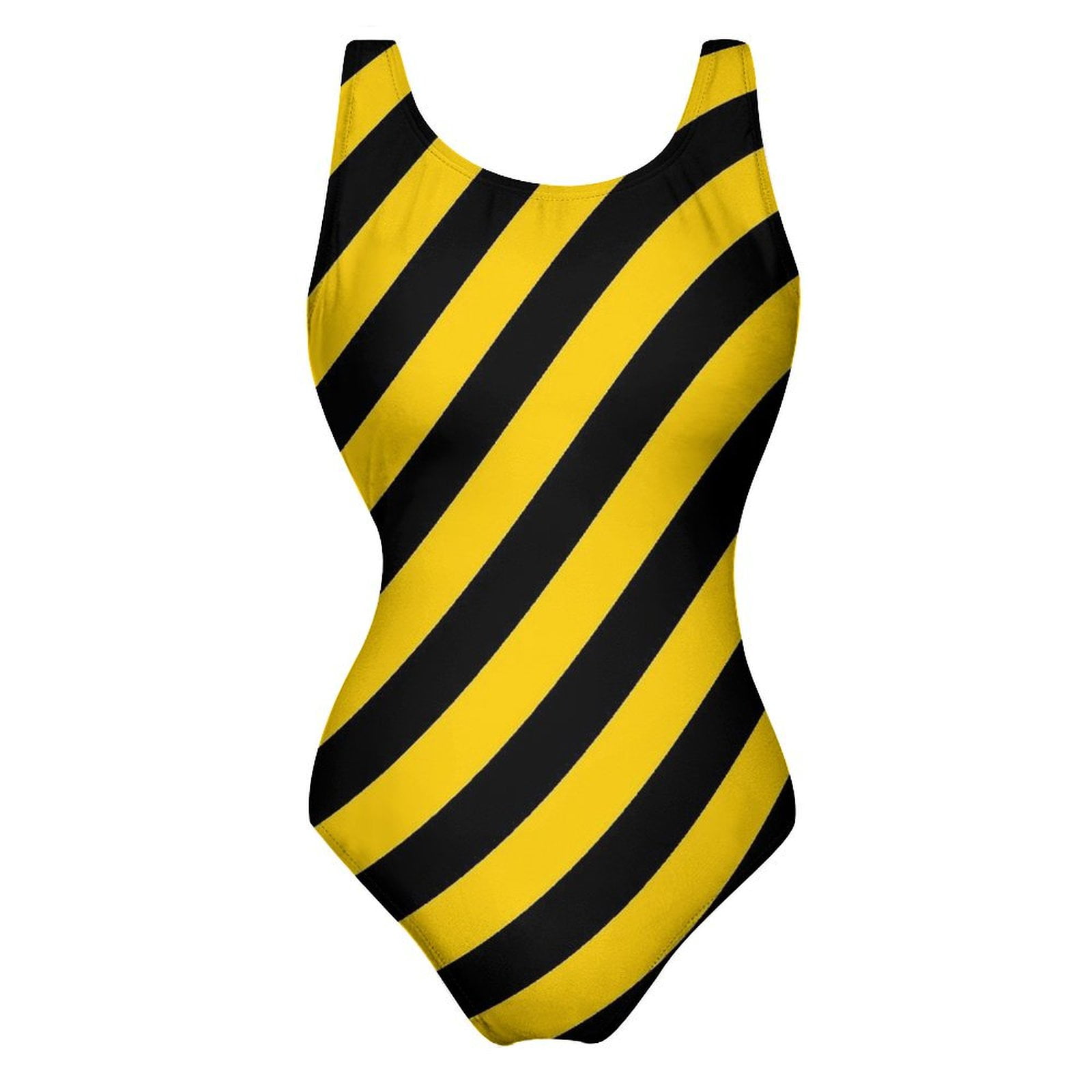 Black White Striped Swimsuit Abstract Lines Push Up Swimwear One Piece ...