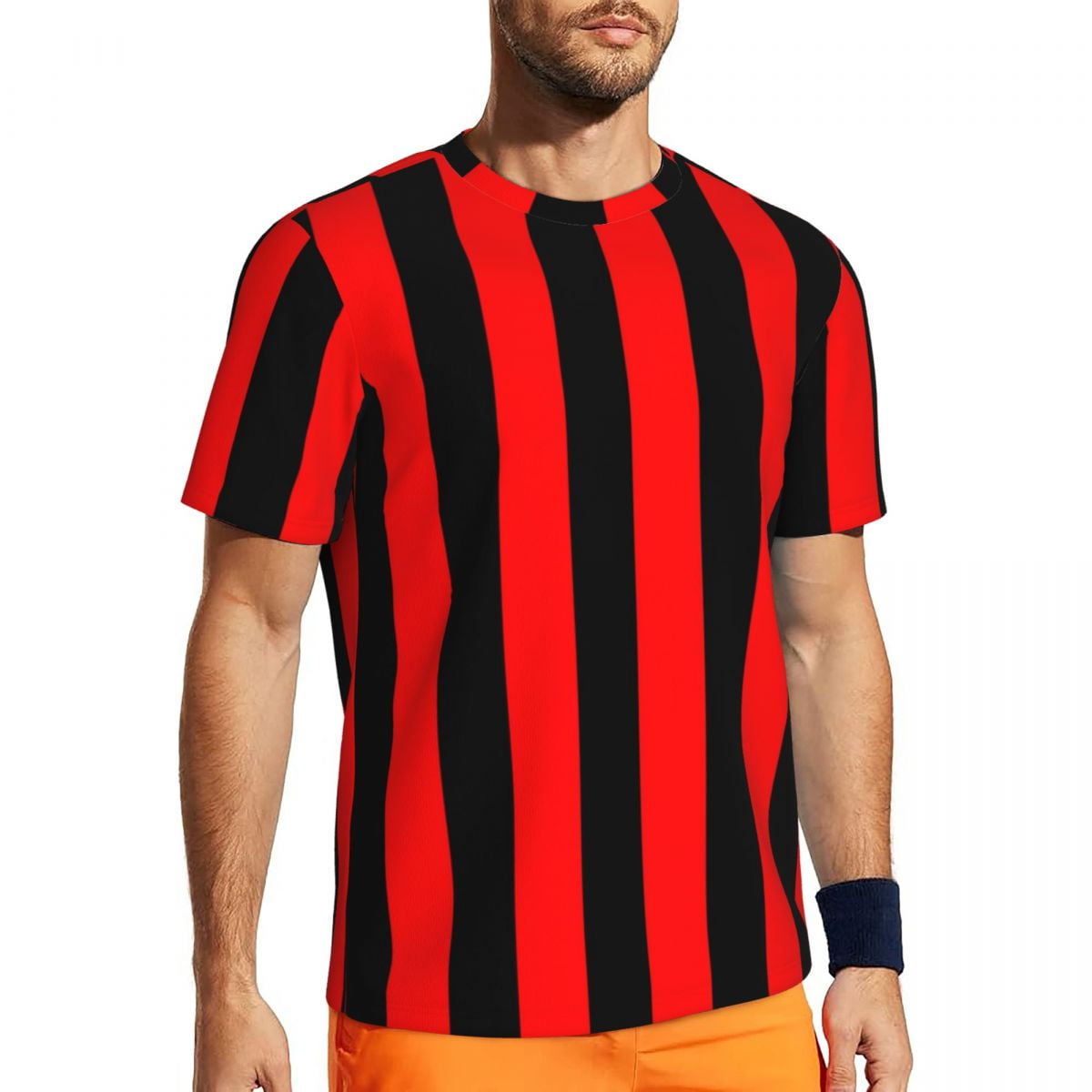 Black White Striped T Shirt Vertical Lines Print Harajuku Gym T Shirts ...