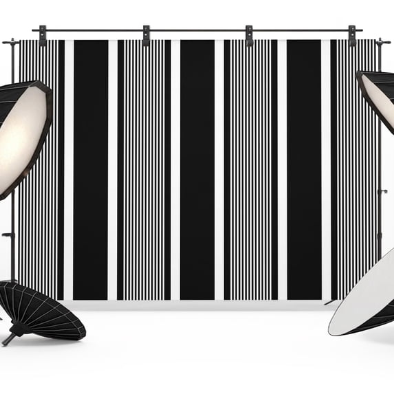 Black White Stripes Backdrops for Photography, Lines Modern Vertical ...