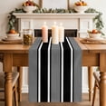 Black White Stripes Dining Table Runner, Lines Modern Vertical Stripes ...