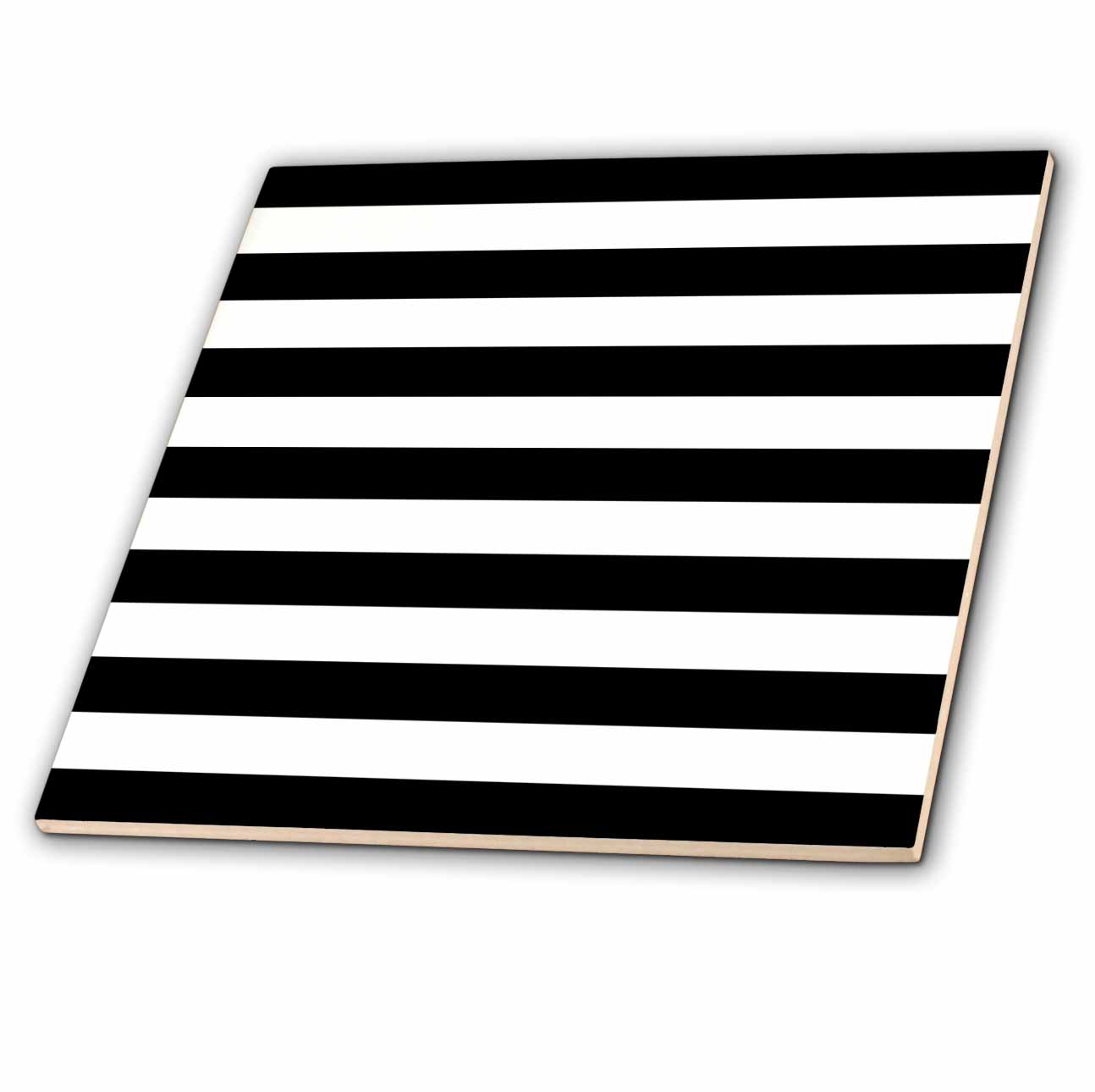 3dRose, Black White Stripes Horizontal, 12 Inch Ceramic Tile - Walmart.com