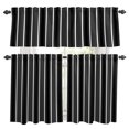 Black White Stripes Kitchen Curtains Set for Windows, Modern Minimalist ...