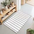Black and White Stripes Rectangle Area Rug 2x3ft,Living Room Rug Non ...