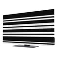 Black White Stripes TV Cover for 65 Inch Screen, Stretch Fabric ...