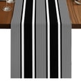 Black White Stripes Table Runner 60 Inches Long, Lines Modern Vertical ...