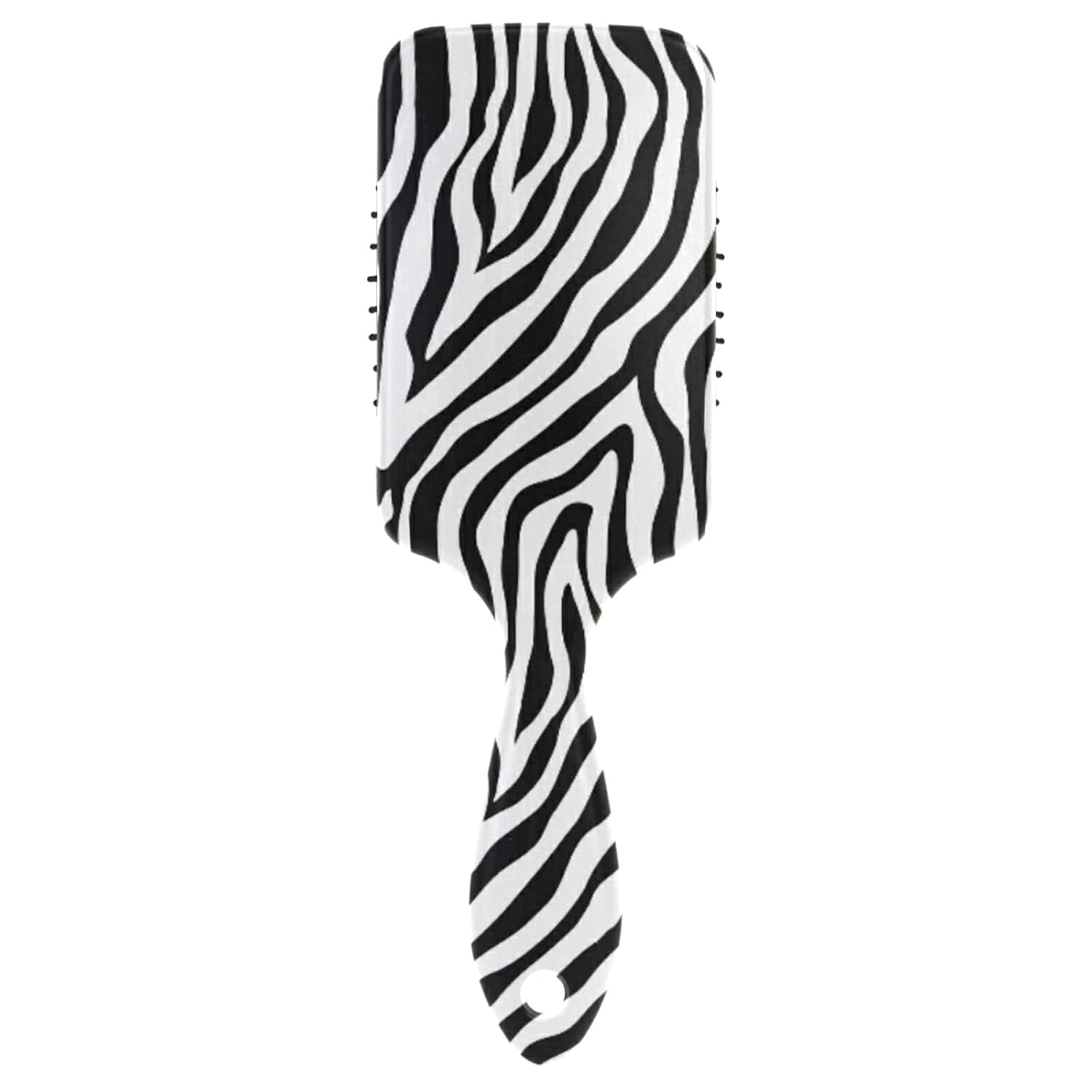 Black White Stripes Zebra Skin Animal Texture Paddle Brush Hair Brush ...