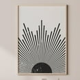 Black And White, Sunburst Print, Mid Century Modern, Print Wall Art ...