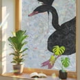Black White Swan Window Privacy Film, Vintage Romantic Swan Interlocked ...