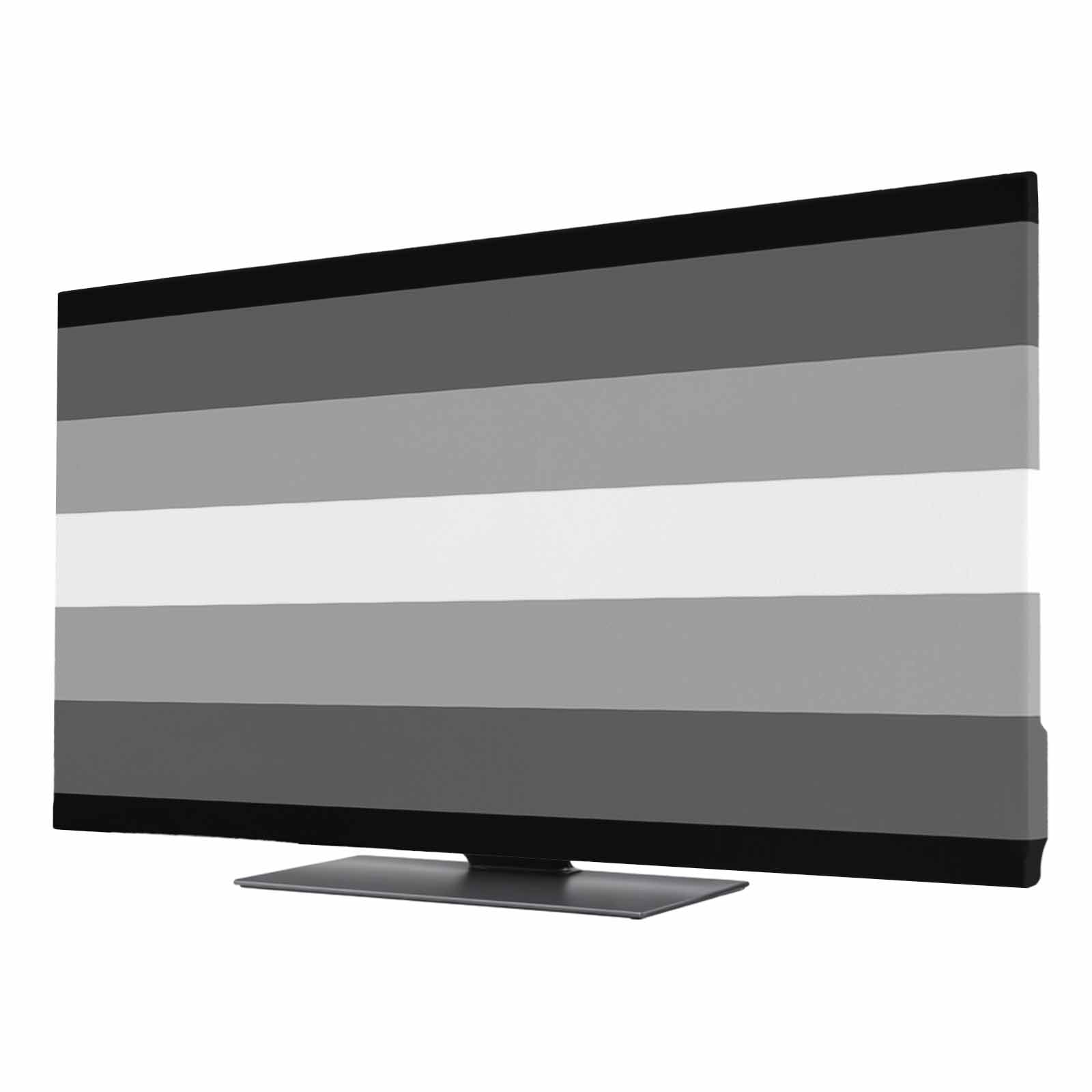 Black White TV Dust Cover 40 Inch, Ombre Stripe Computer Monitor Cover ...