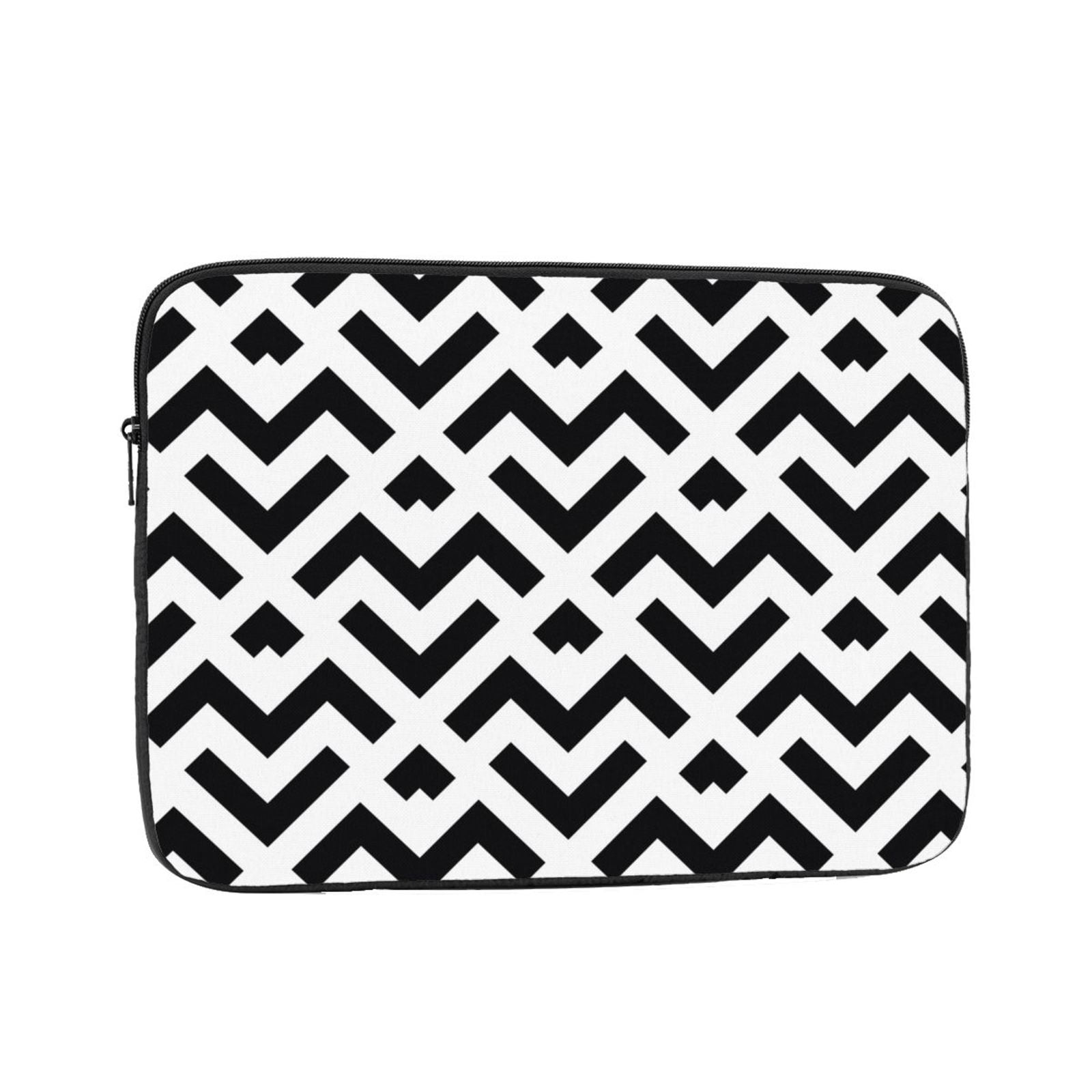Black & White Textures 17 inch Portable Laptop Sleeve Compatible with ...