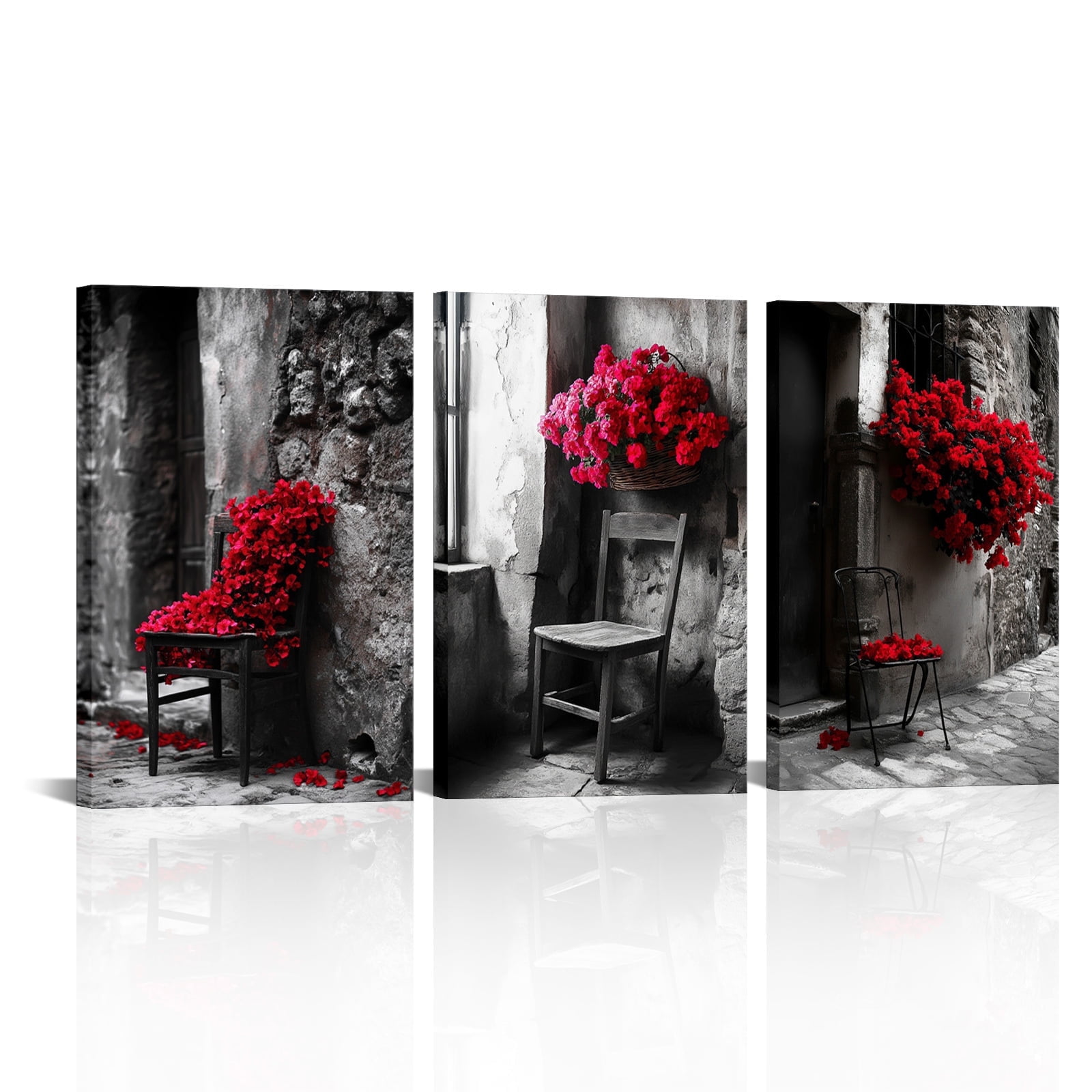 Black And White Theme Sad Atmosphere Canvas Wall Art Framed Painting ...