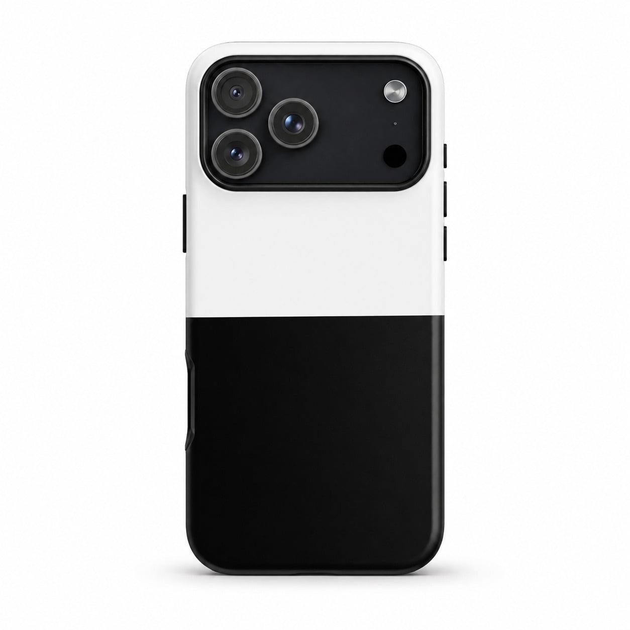 Black White Tough Case for Apple iPhone, Dual-Layer Polycarbonate TPU ...