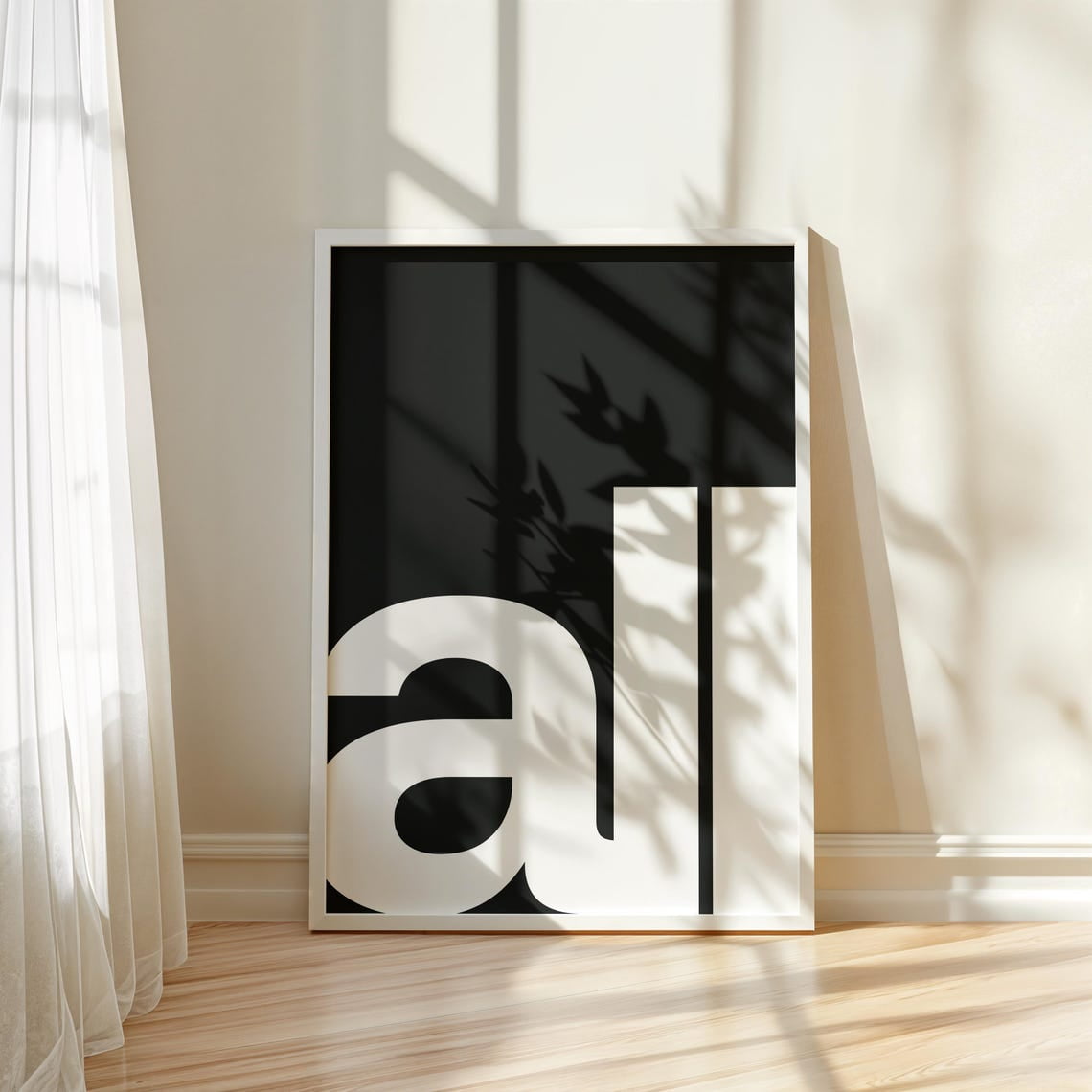 Black And White Typography Art Big Poster Typography Print For Office ...