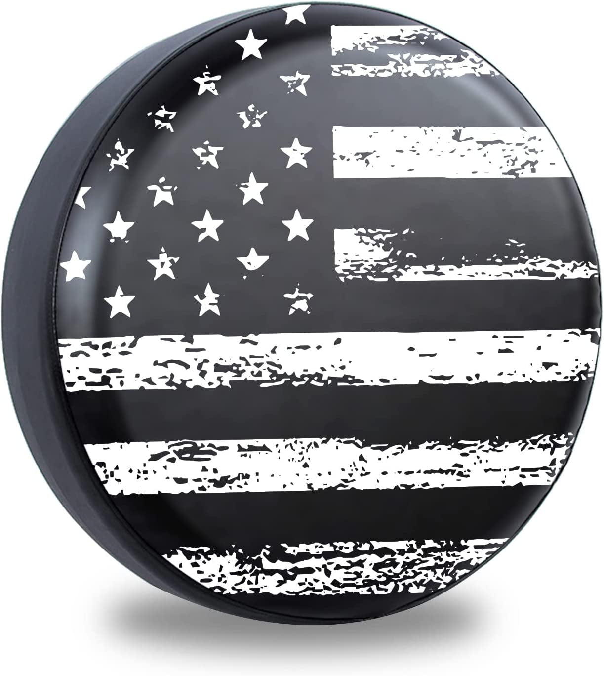 Black White Vintage American Flag Spare Tire Cover Protectors ...