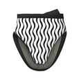 Black White Wave Pattern Oven Mitts Heat Resistant, Soft Lining ...