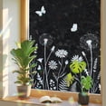 Black White Wildflowers Window Privacy Film Rainbow Static Cling Stain ...