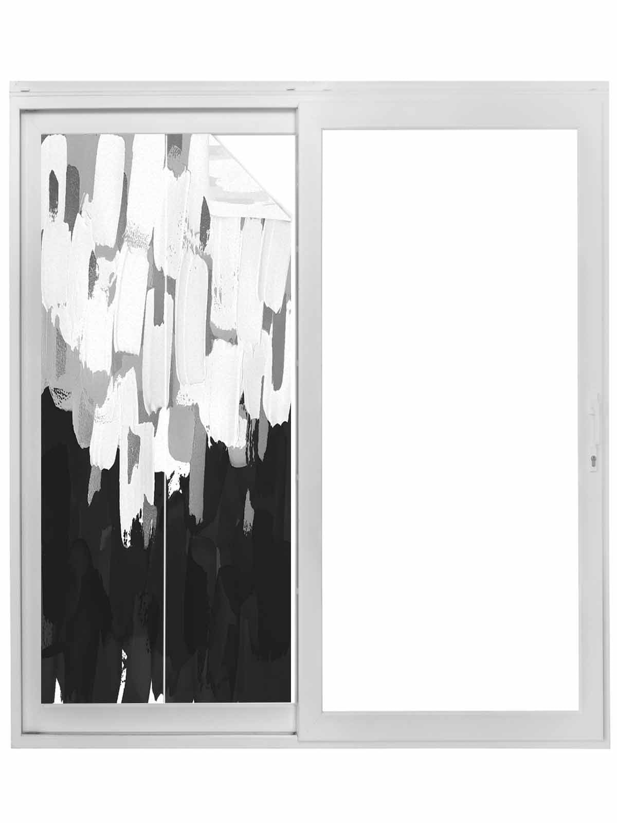 Black White Window Privacy Film Stained Glass Window Film Decorative ...