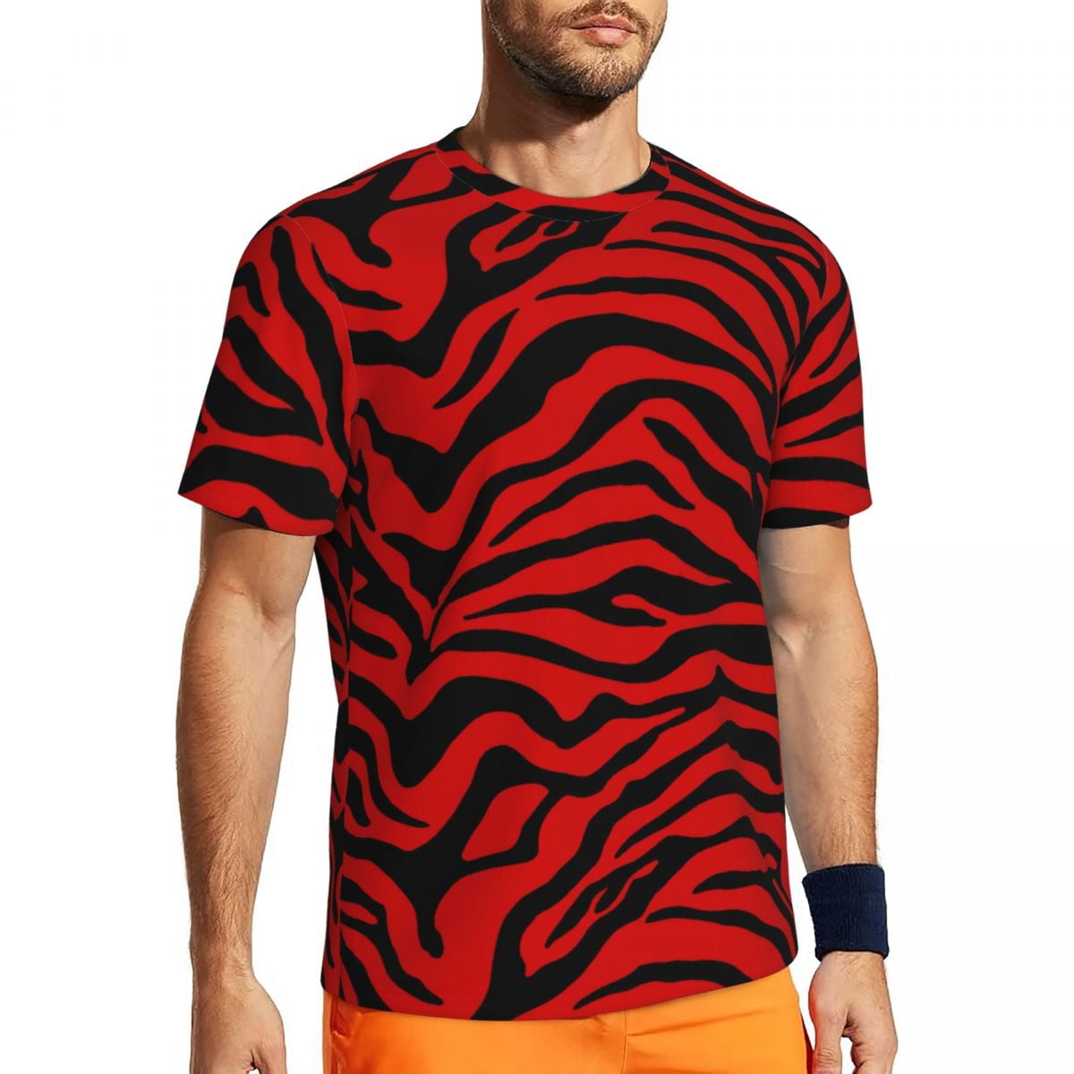 Black White Zebra Gym T Shirt Animal Print Harajuku T Shirts Man ...