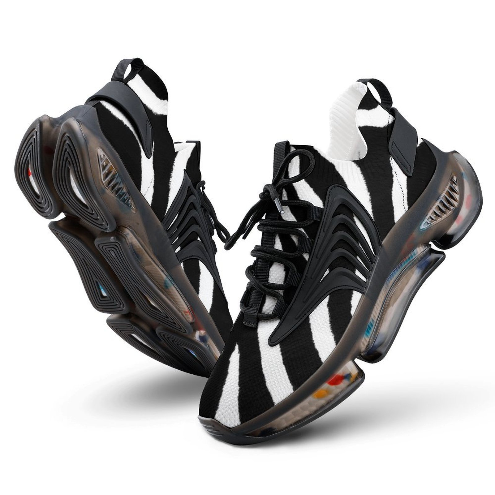 Black White Zebra Striped Pattern Walking Shoes for Men Woman ...