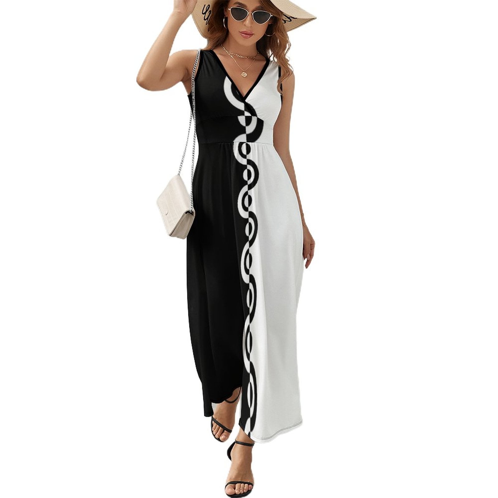 Black & White 's Two Tone Mod Ska Pattern Sleeveless Dress prom dresses ...