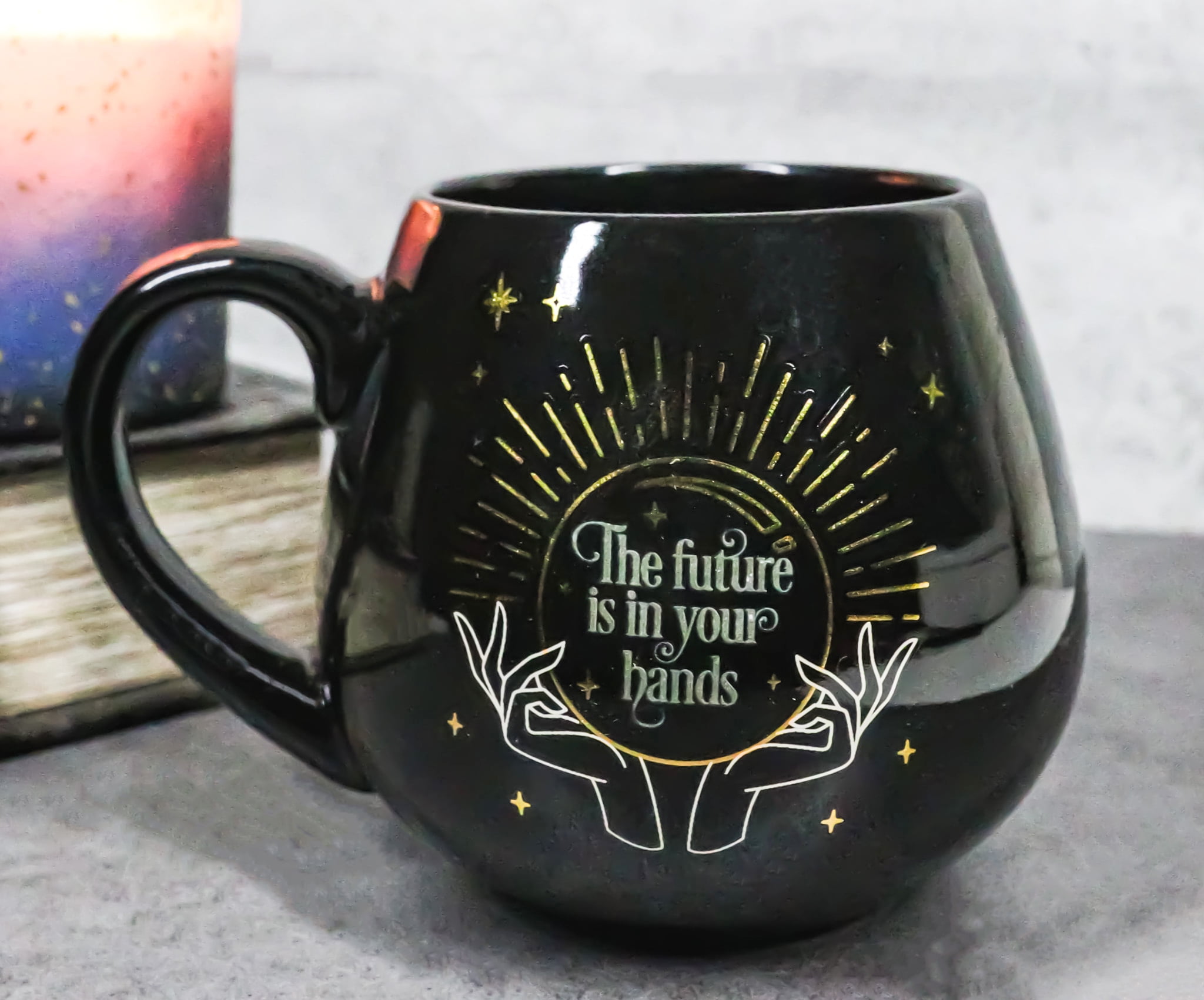 Black Wicca Fortune Teller Psychic Gazing Ball Heat Color Changing ...